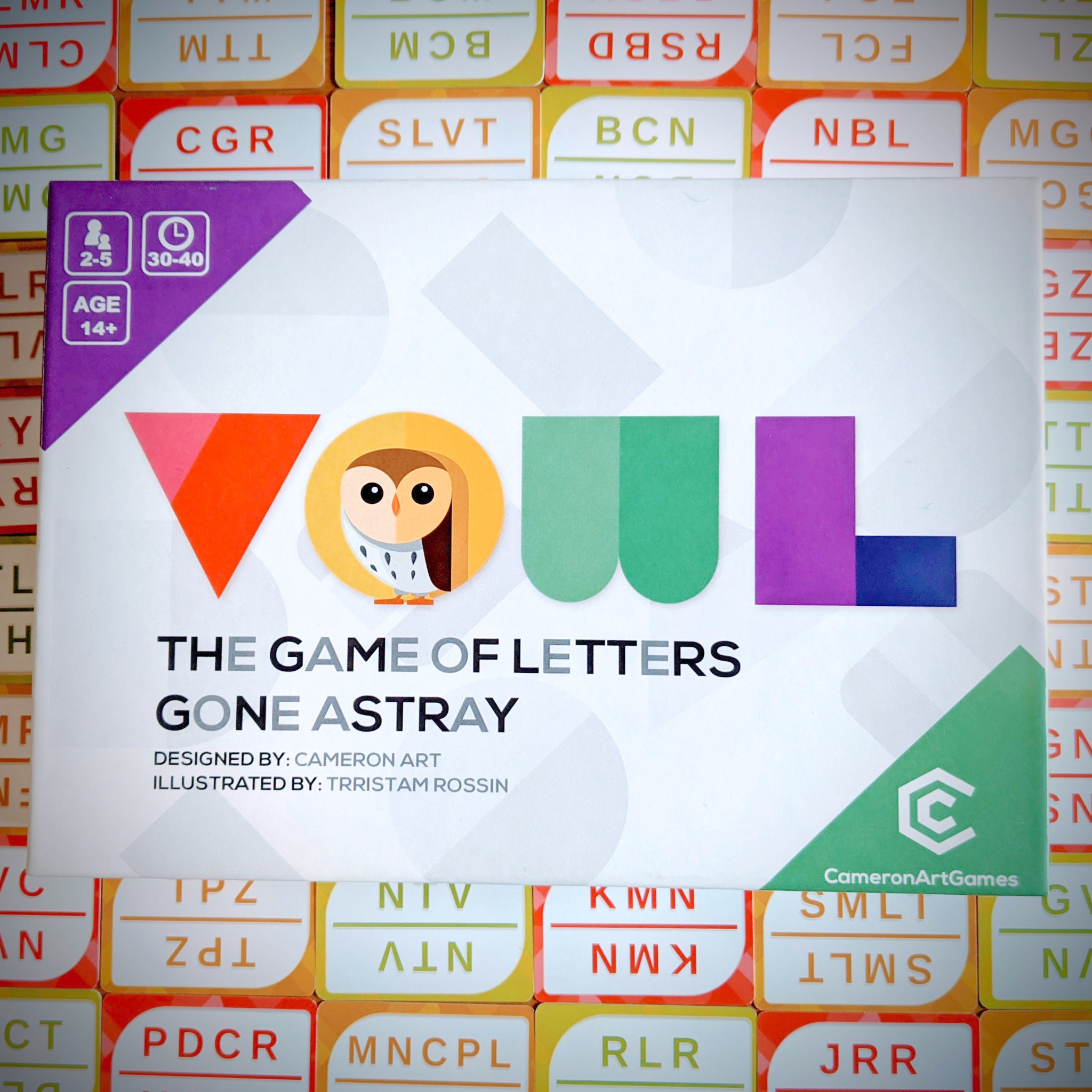 Vowl: The Game of Letters Gone Astray by Cameron Art - 4 Copies of The ...