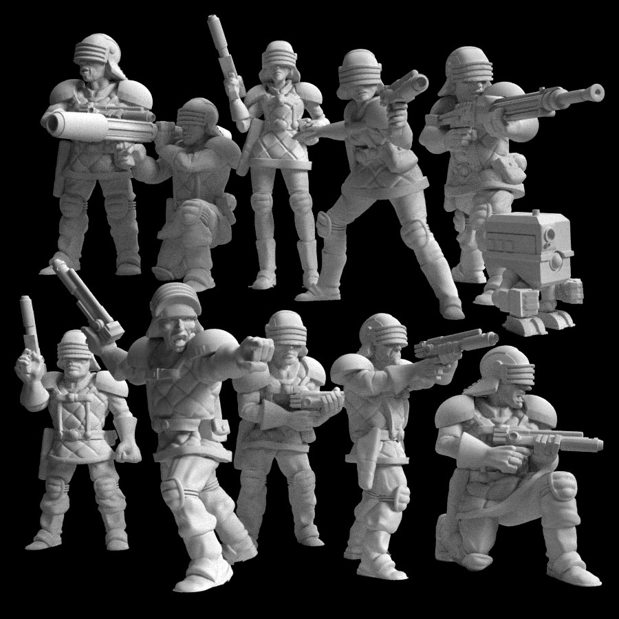 Star Schlock Astroguards miniatures by Wunkay - Squad Leader - Late ...