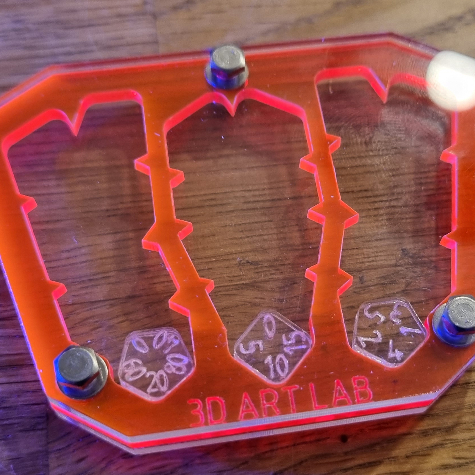 TRIPLE HEX DICE by 3DARTLAB - 9x Acrylic Dice - Gamefound