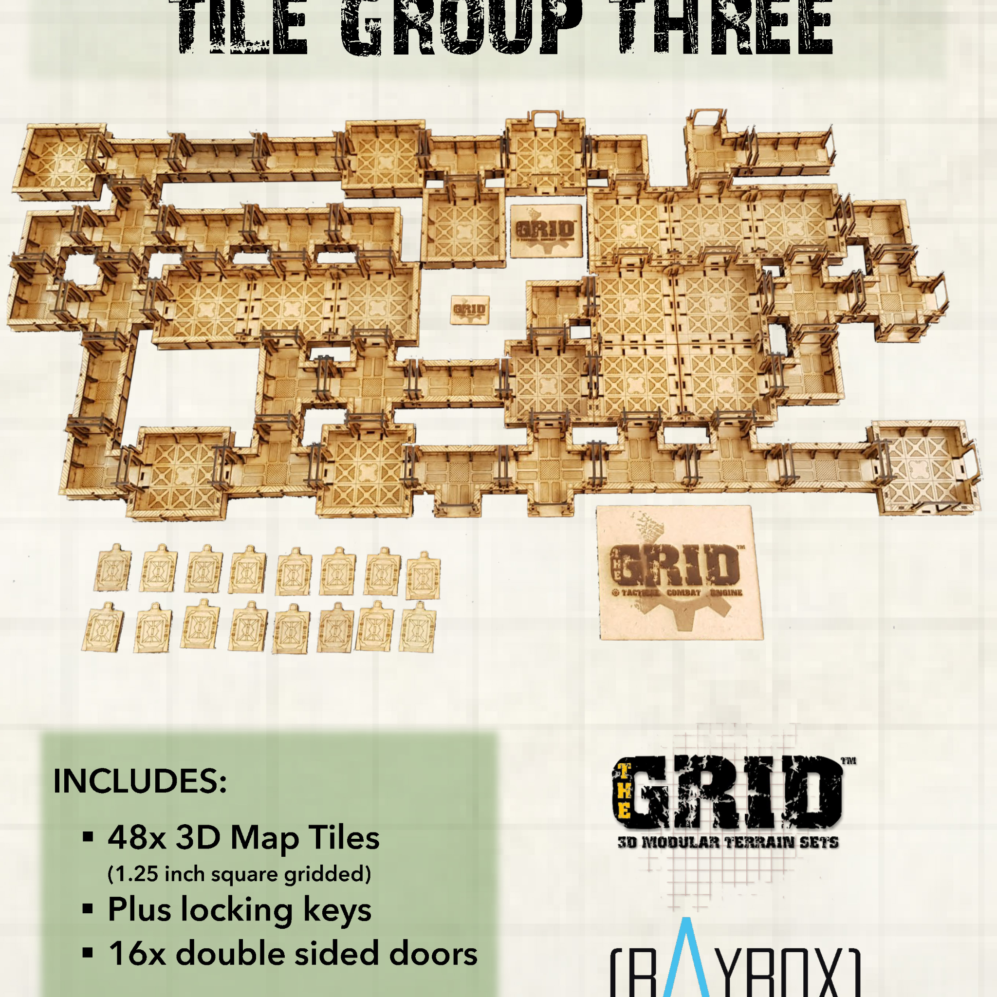 The GRID 3D Modular Terrain by Raybox Games - Tile Group Three - Modern ...