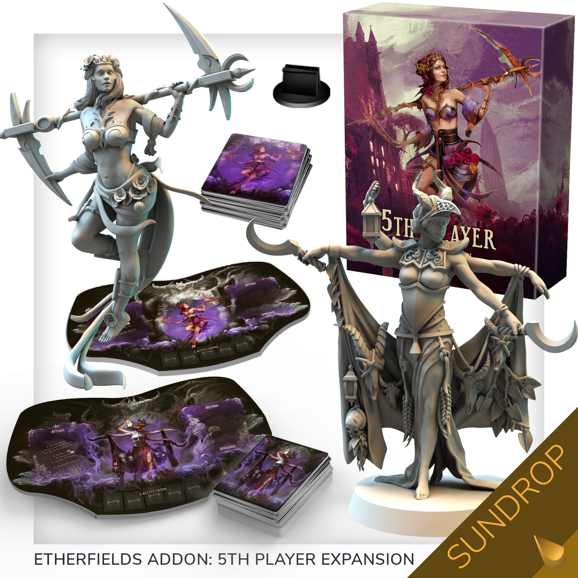 Etherfields Board Game by Awaken Realms - 5th Player Expansion (Sundrop) - Gamefound
