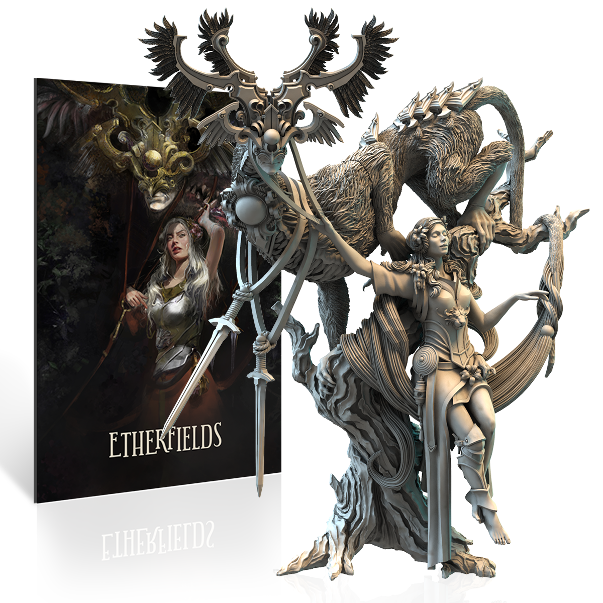 Etherfields Board Game by Awaken Realms - Resin Lea and Belshazar - Gamefound