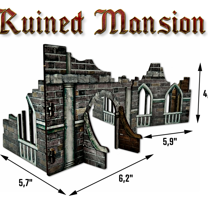 Fantasy Village - Wargaming terrain by e-Raptor - Ruined Mansion ...