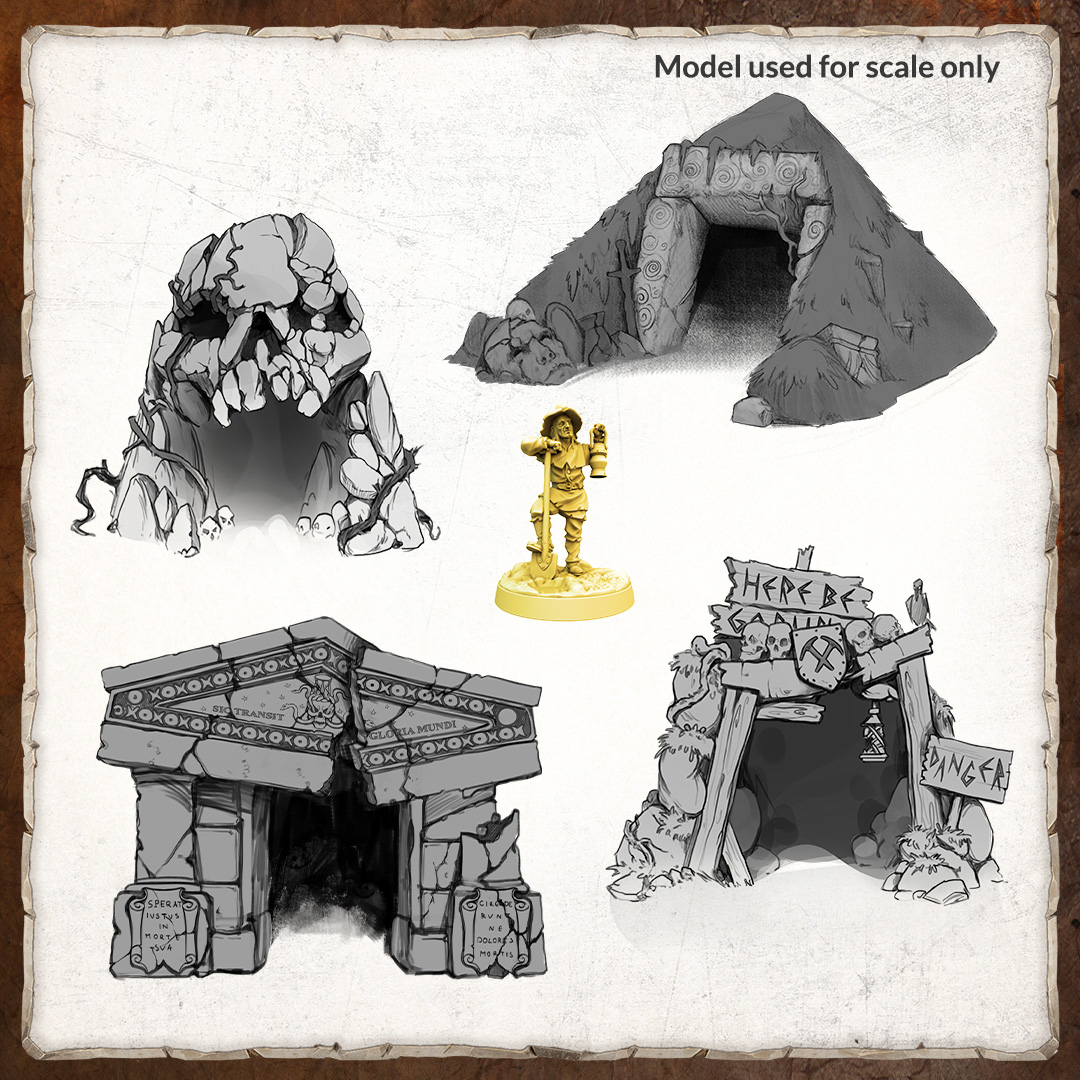 Dungeons & Lasers: Encounters by Archon Studio - Entrances Pack - Gamefound