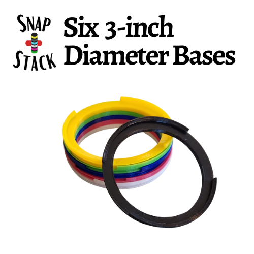 Snap & Stack Miniature Base System and Condition Markers by Four Harts Games - Six 3-inch ...