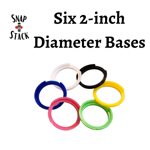 Snap & Stack Miniature Base System and Condition Markers by Four Harts Games - Six 2-inch ...