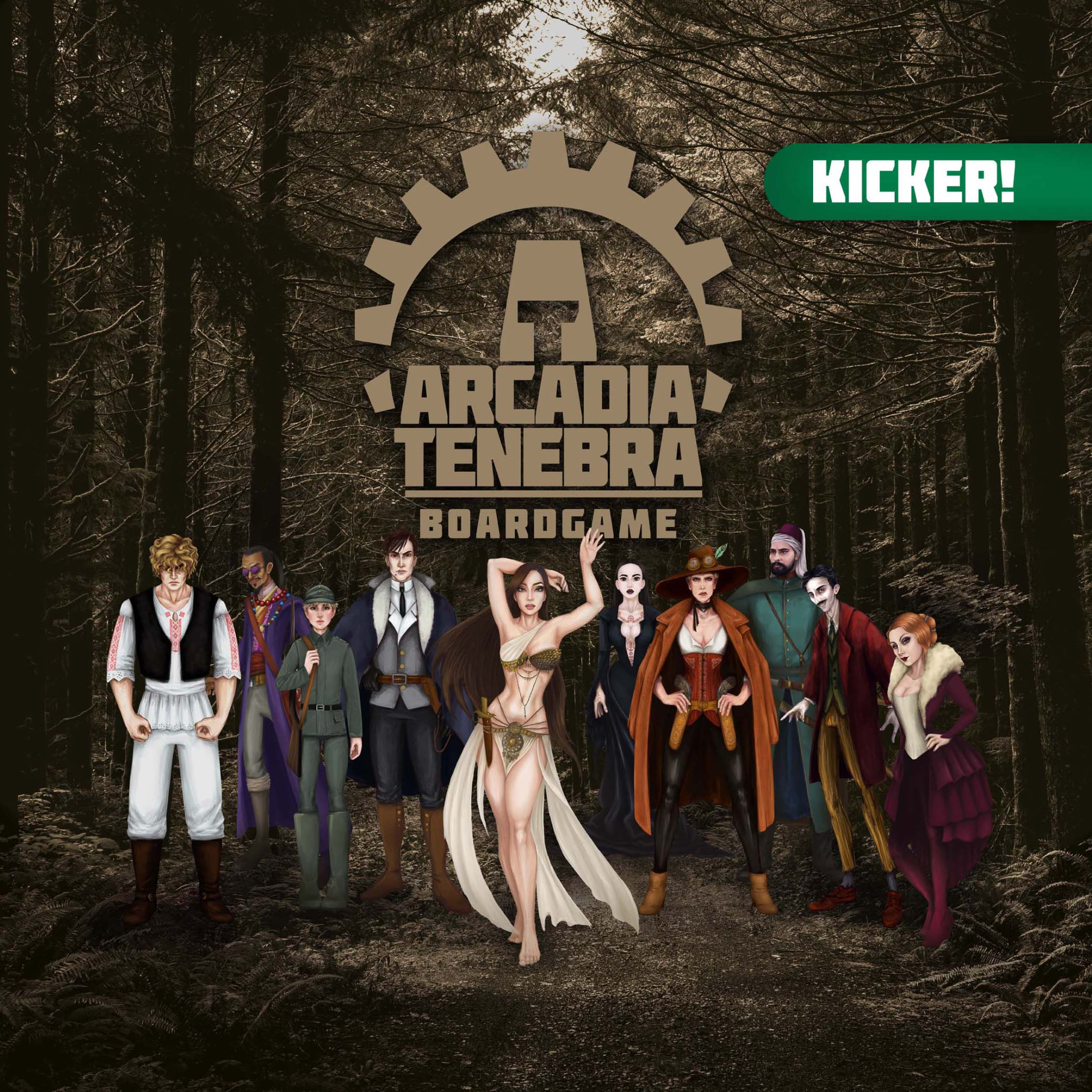 Arcadia Tenebra - The Board Game by Rigged Dice Games - Arcadia Tenebra - Kicker! - Gamefound