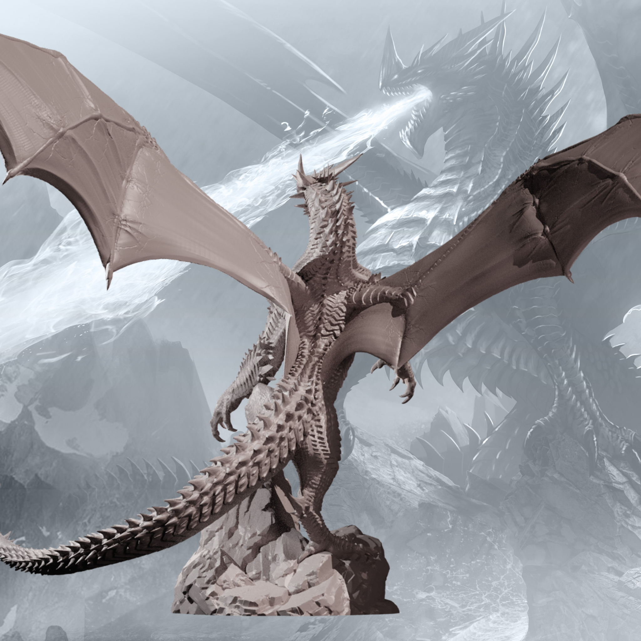 Majesty of Dragons by Dragolisco - Resin Archdragon