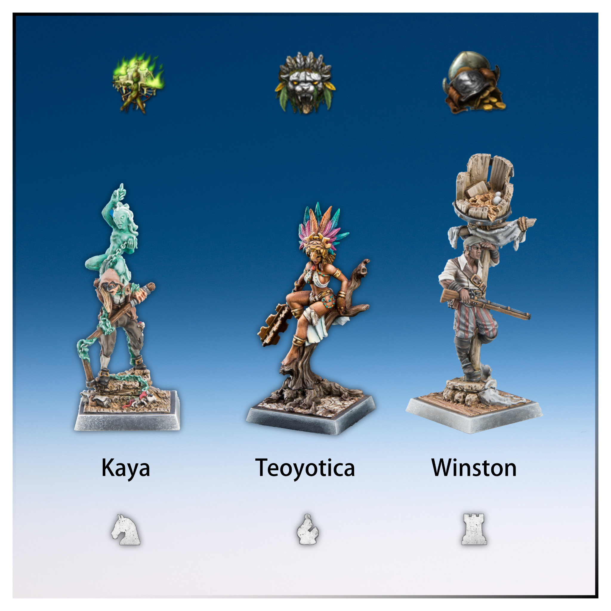 Freebooter's Fate "Legends 2" by Freebooter Miniatures - Rook, Bishop ...