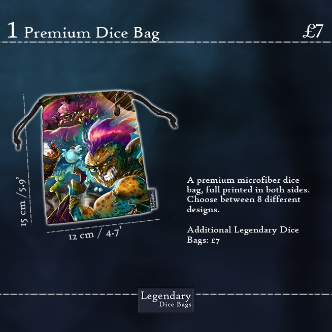 Legendary Dice Bags by Drawlab - Premium Dice Bag - Gamefound