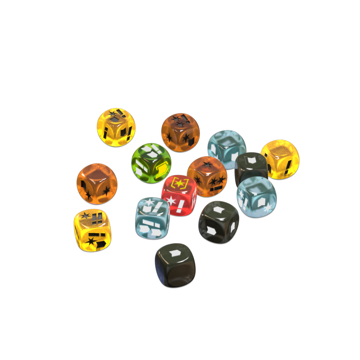Infinity Defiance by Corvus Belli - Translucent Dice - Gamefound