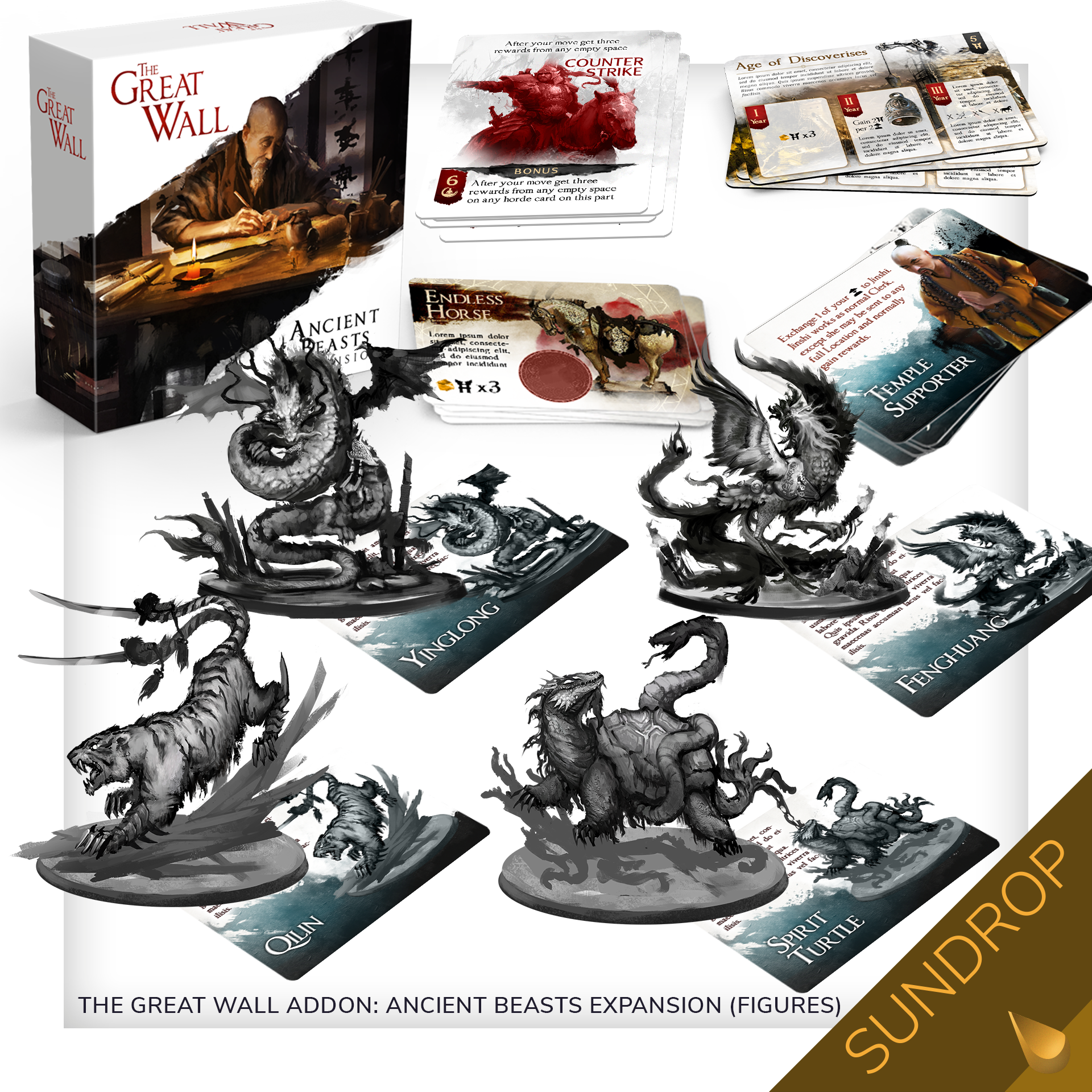 Great Wall Board Game by Awaken Realms - Ancient Beasts [miniature ...