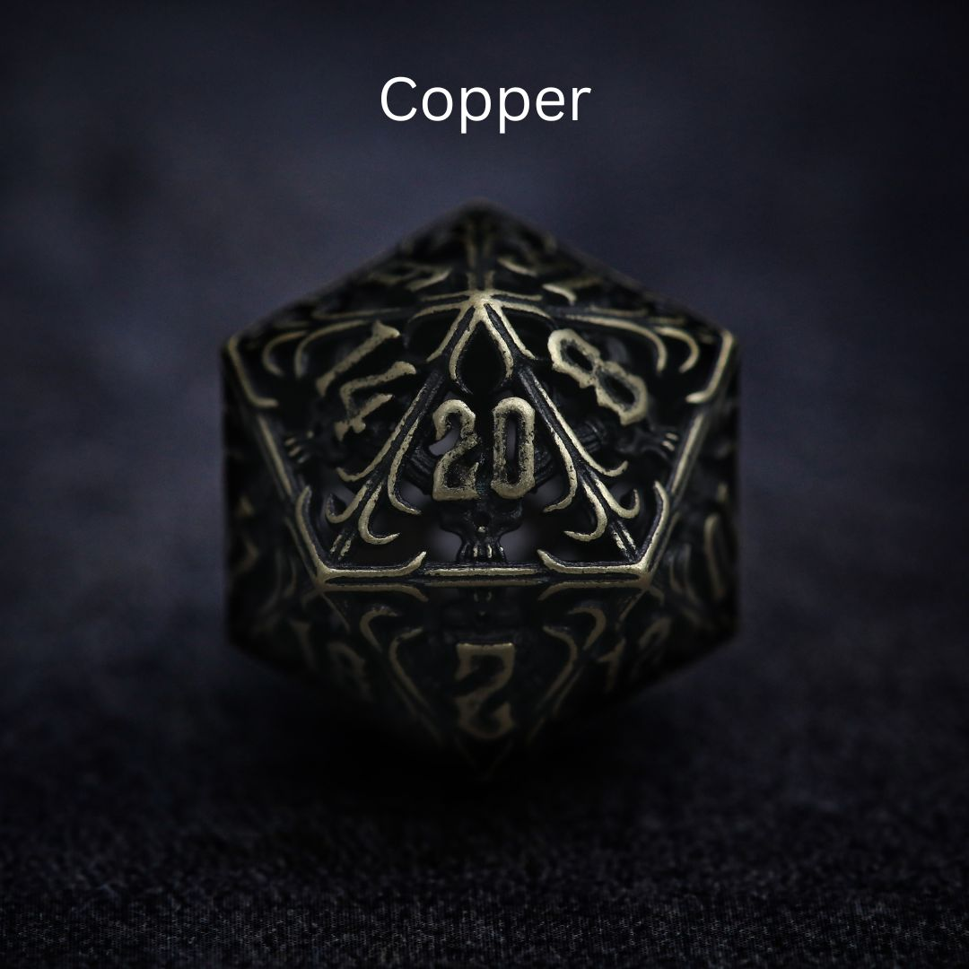 Grey And Copper D20