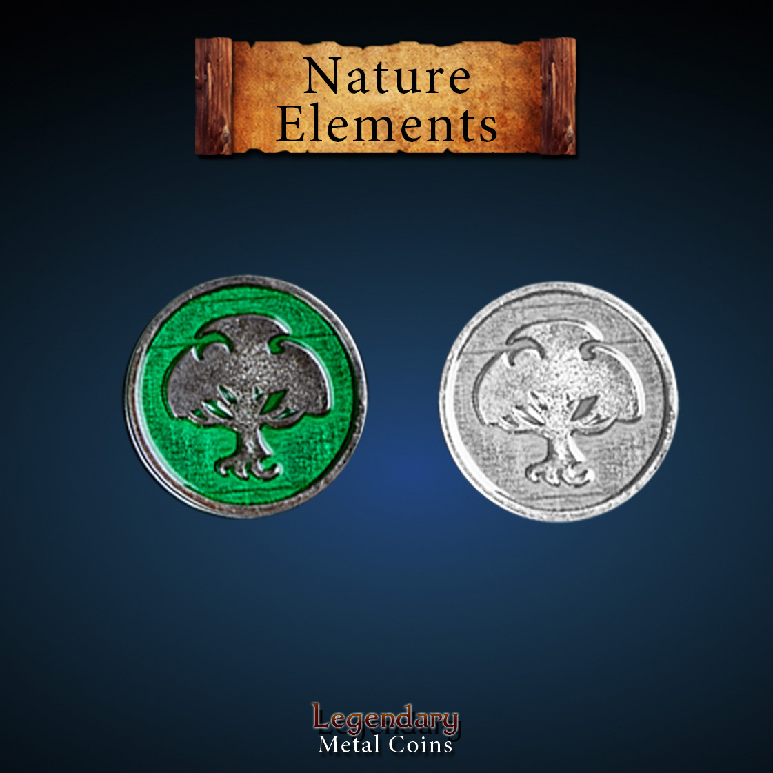 Legendary Metal Coins Season 5 by Drawlab - Elements Coin Set - Nature ...