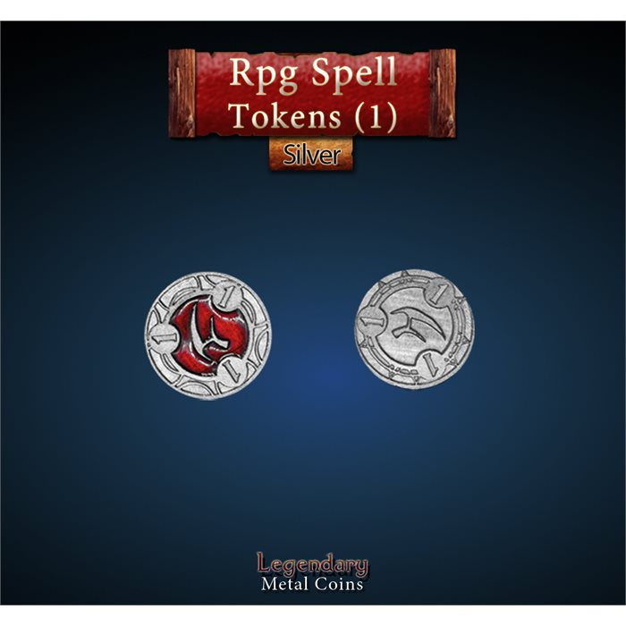 Legendary Metal Coins Season 5 by Drawlab - RPG Spell Token 1 - RED ...