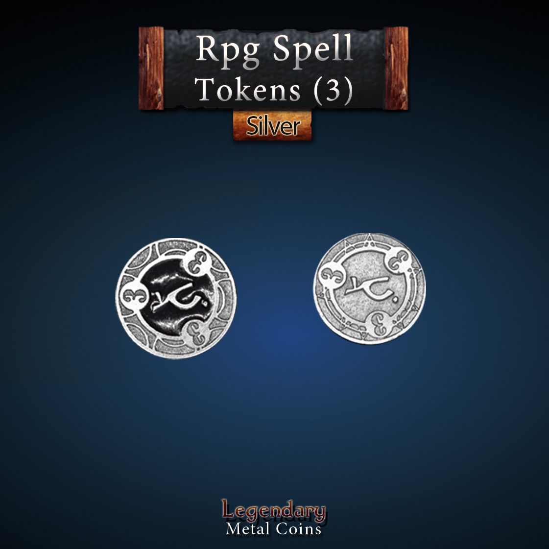 Legendary Metal Coins Season 5 by Drawlab - RPG Spell Token 3 - BLACK ...