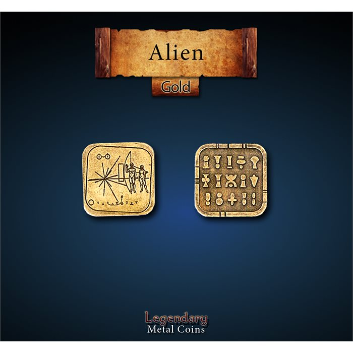 Legendary Metal Coins Season 5 by Drawlab - Alien Gold Coins - Gamefound