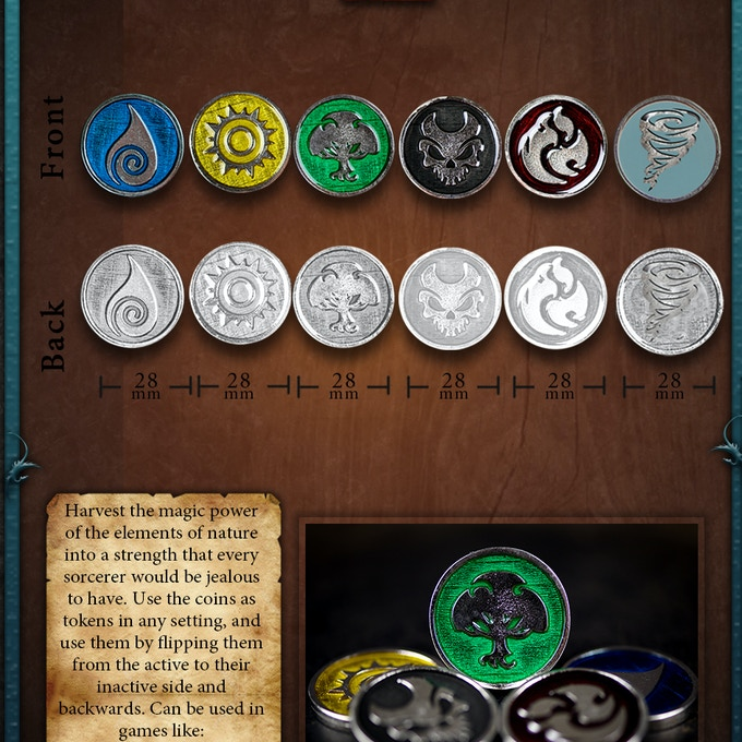 Legendary Metal Coins Season 5 by Drawlab - Elements Coin Set - Fire ...