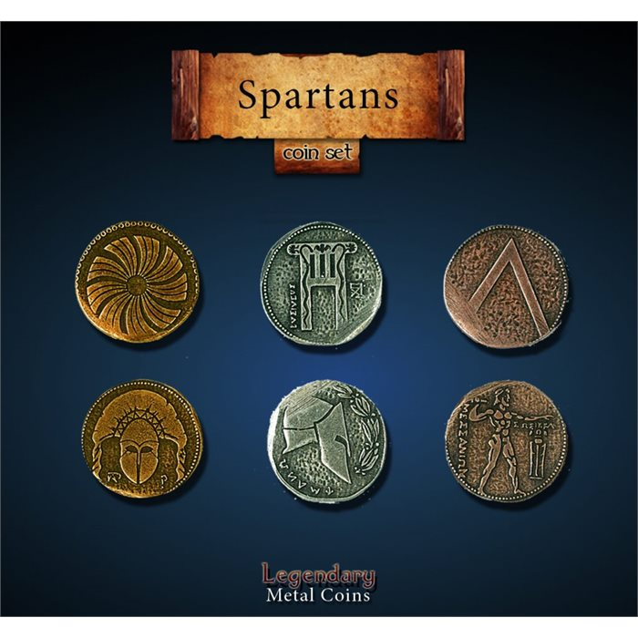 Legendary Metal Coins Season 5 by Drawlab - Spartan Coin Set - Gamefound
