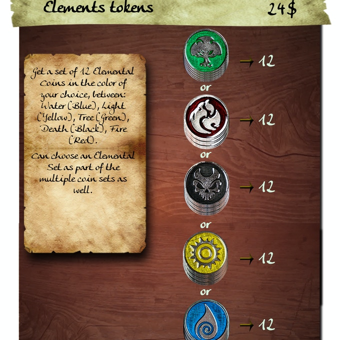 Legendary Metal Coins Season 5 by Drawlab - Elements Coin Set - Death ...