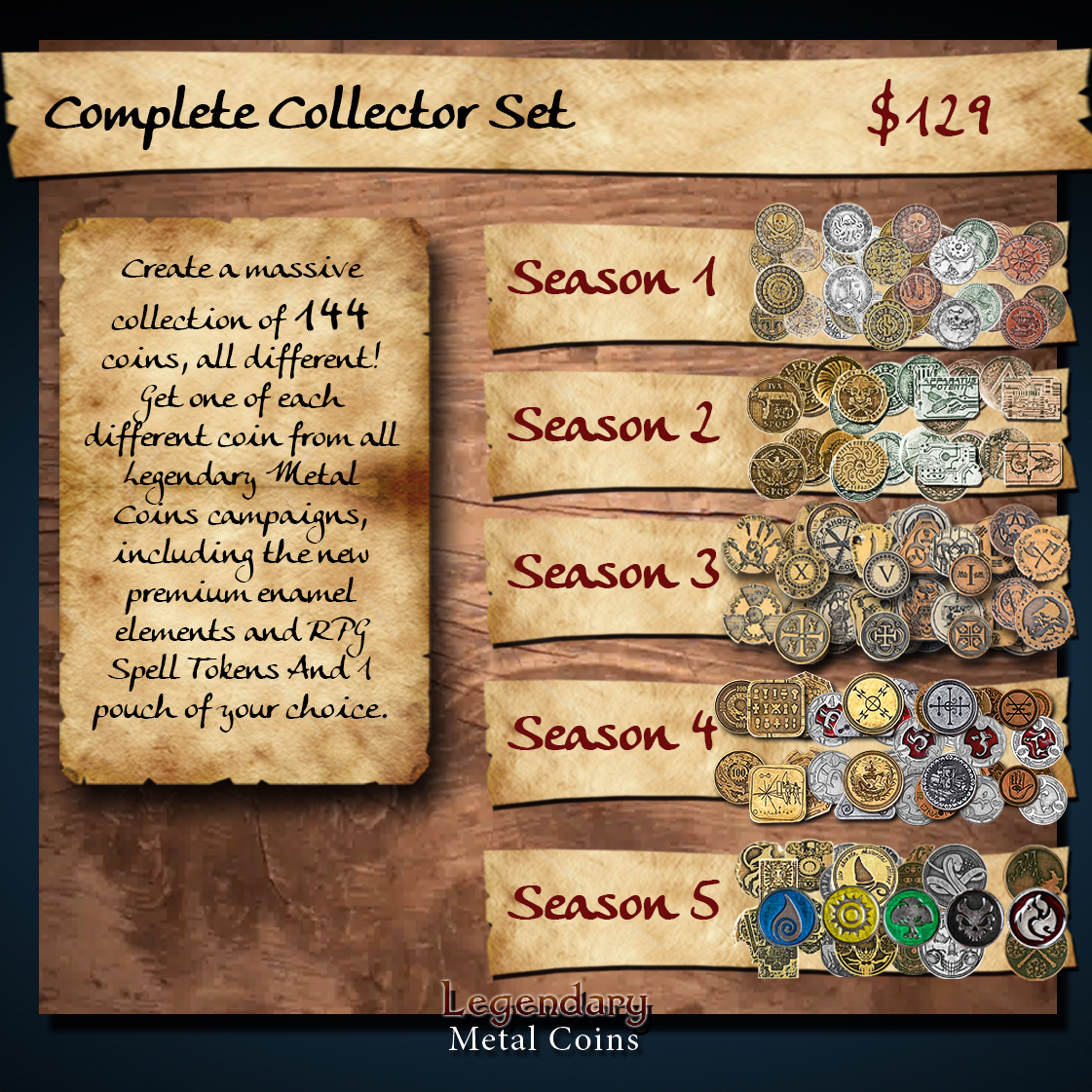 Legendary Metal Coins Season 5 by Drawlab - Complete Collector Set ...