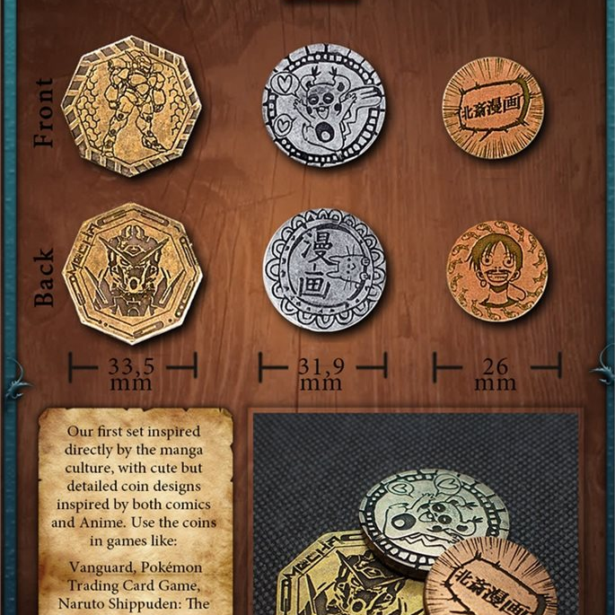 Legendary Metal Coins Season 5 by Drawlab - Manga Coins Set - Gamefound