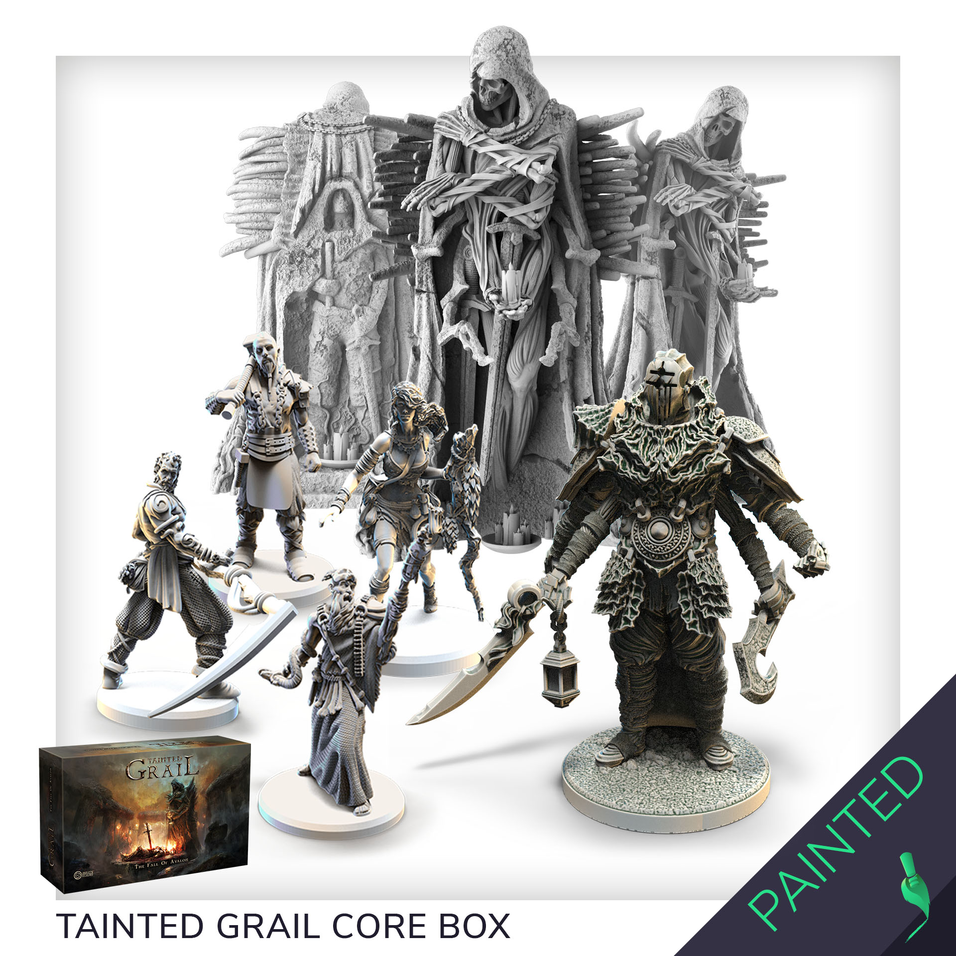 Tainted Grail by Awaken Realms - Painted Grail pledge models - Gamefound