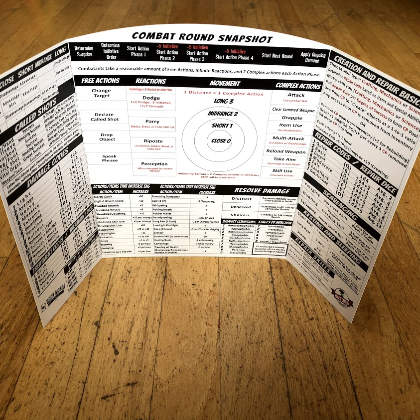 Maximum Apocalypse RPG by Rock Manor Games - Quick Reference Screen ...