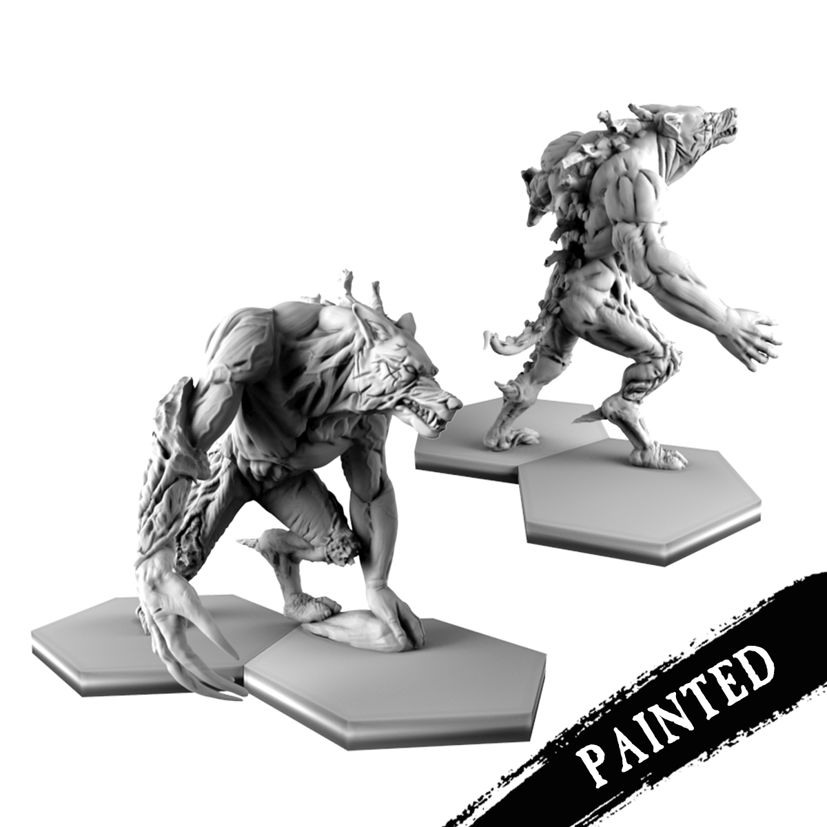 The Edge: Dawnfall by Awaken Realms - Painted werewolfs - Gamefound