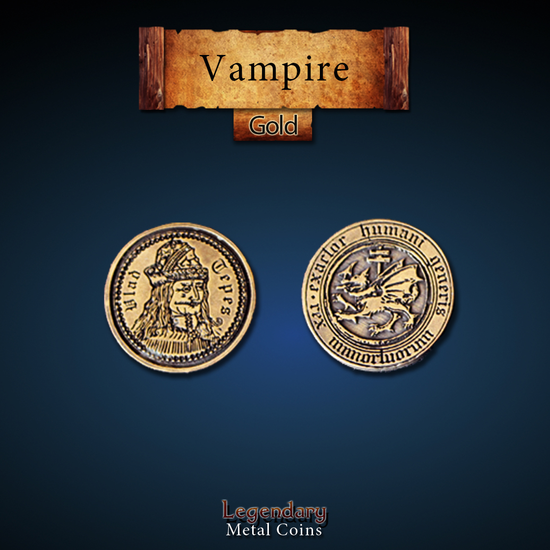 Legendary Metal Coins Season 4 by Drawlab - Vampire Gold Coins - Gamefound