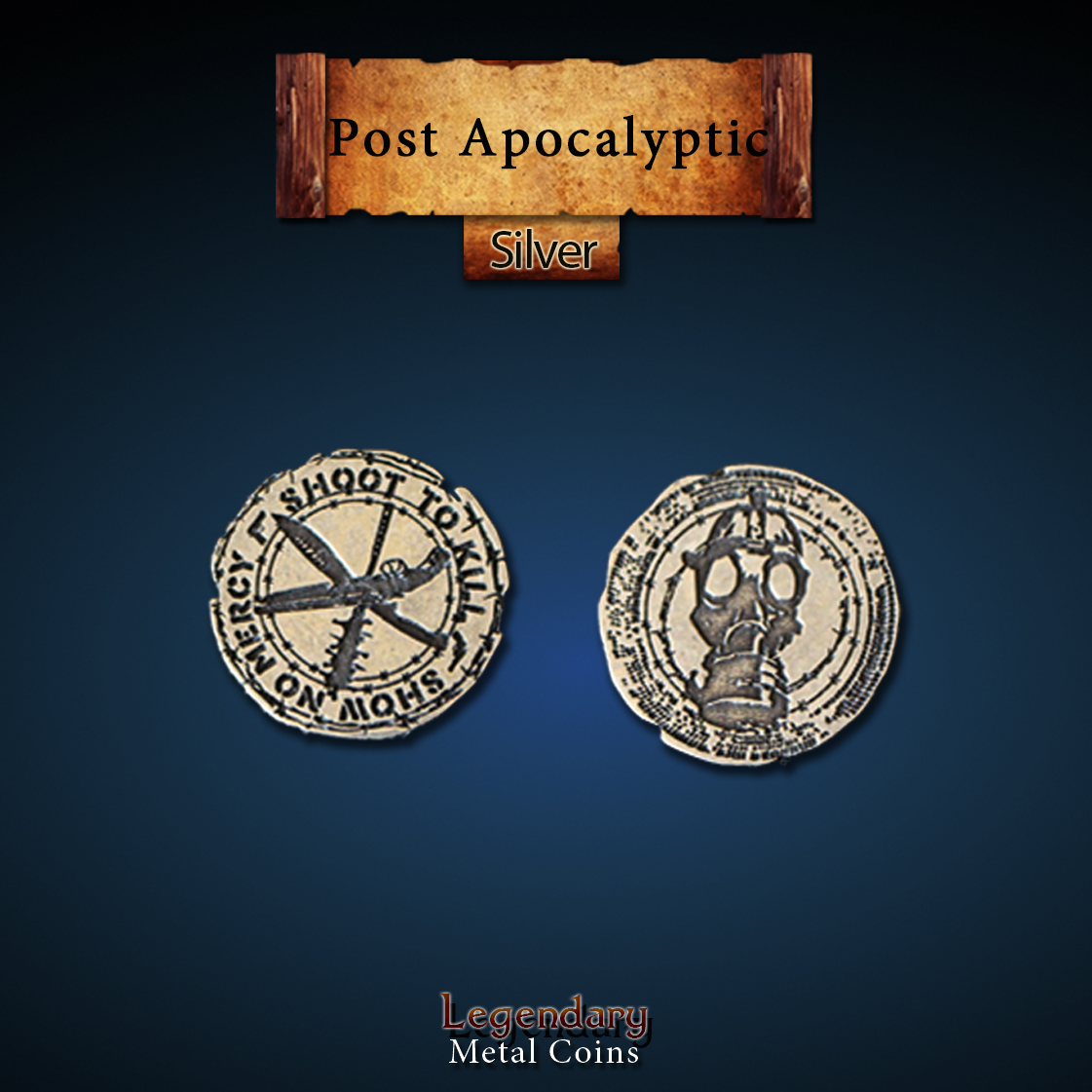 Legendary Metal Coins Season 4 by Drawlab - Post Apocalyptic Silver ...
