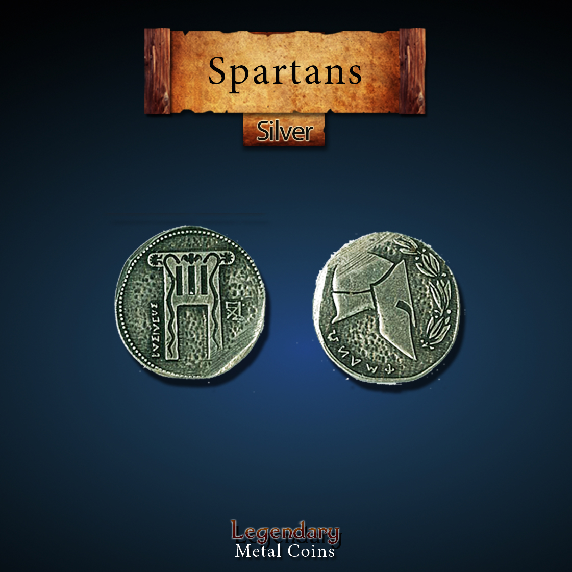 Legendary Metal Coins Season 4 by Drawlab - Spartan Silver Coins ...