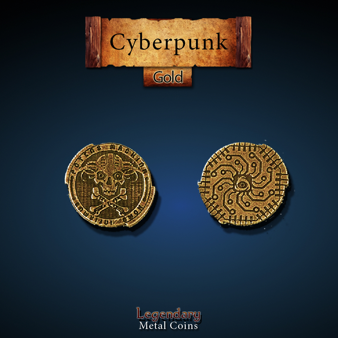 Legendary Metal Coins Season 4 by Drawlab - Cyberpunk Gold Coins ...