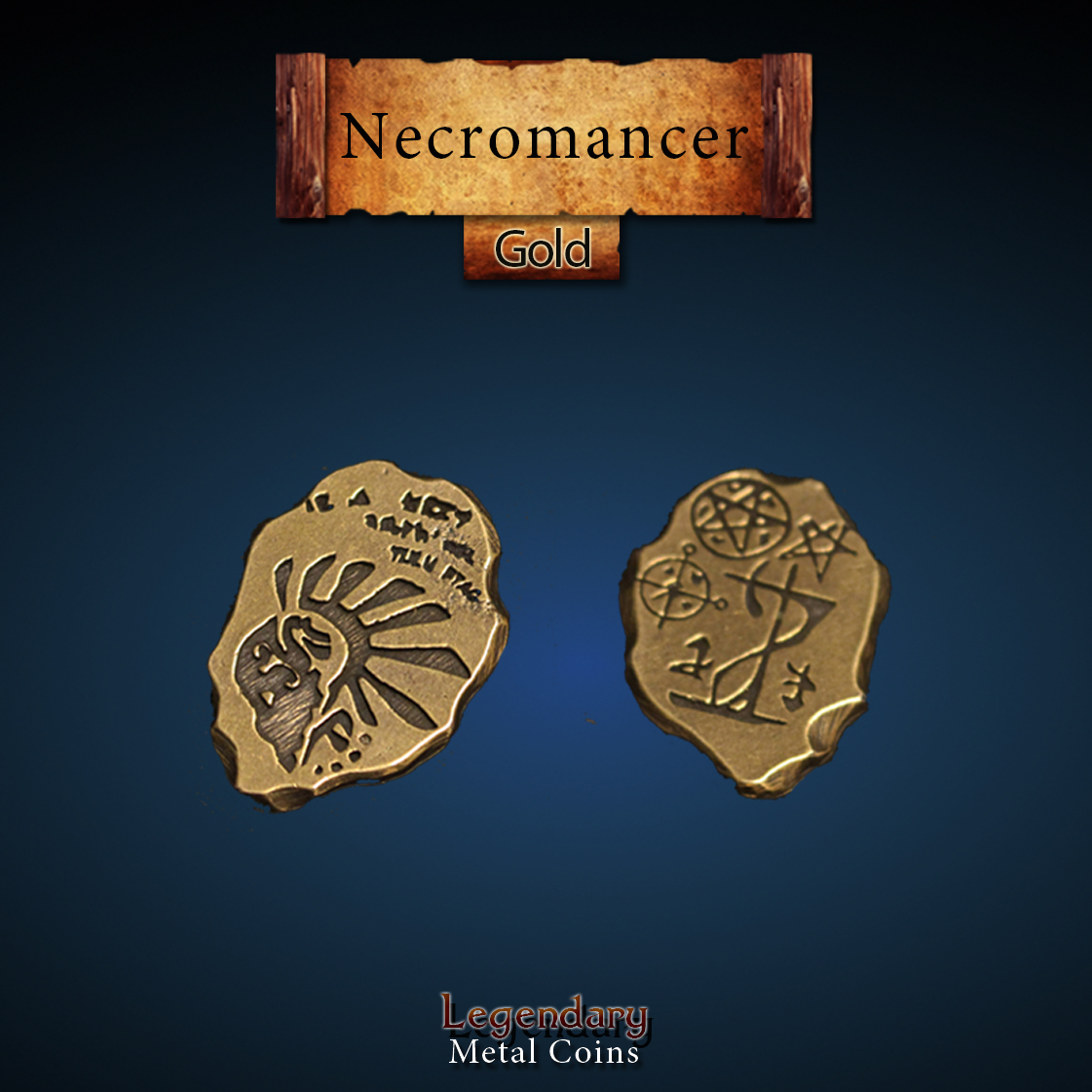 Legendary Metal Coins Season 4 by Drawlab - Necromancer Gold Coins ...