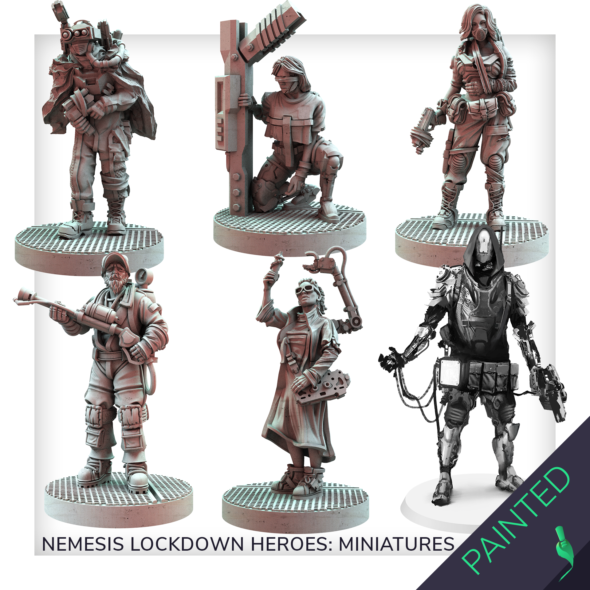 Nemesis Lockdown by Awaken Realms - Heroes models painted (Lockdown ...