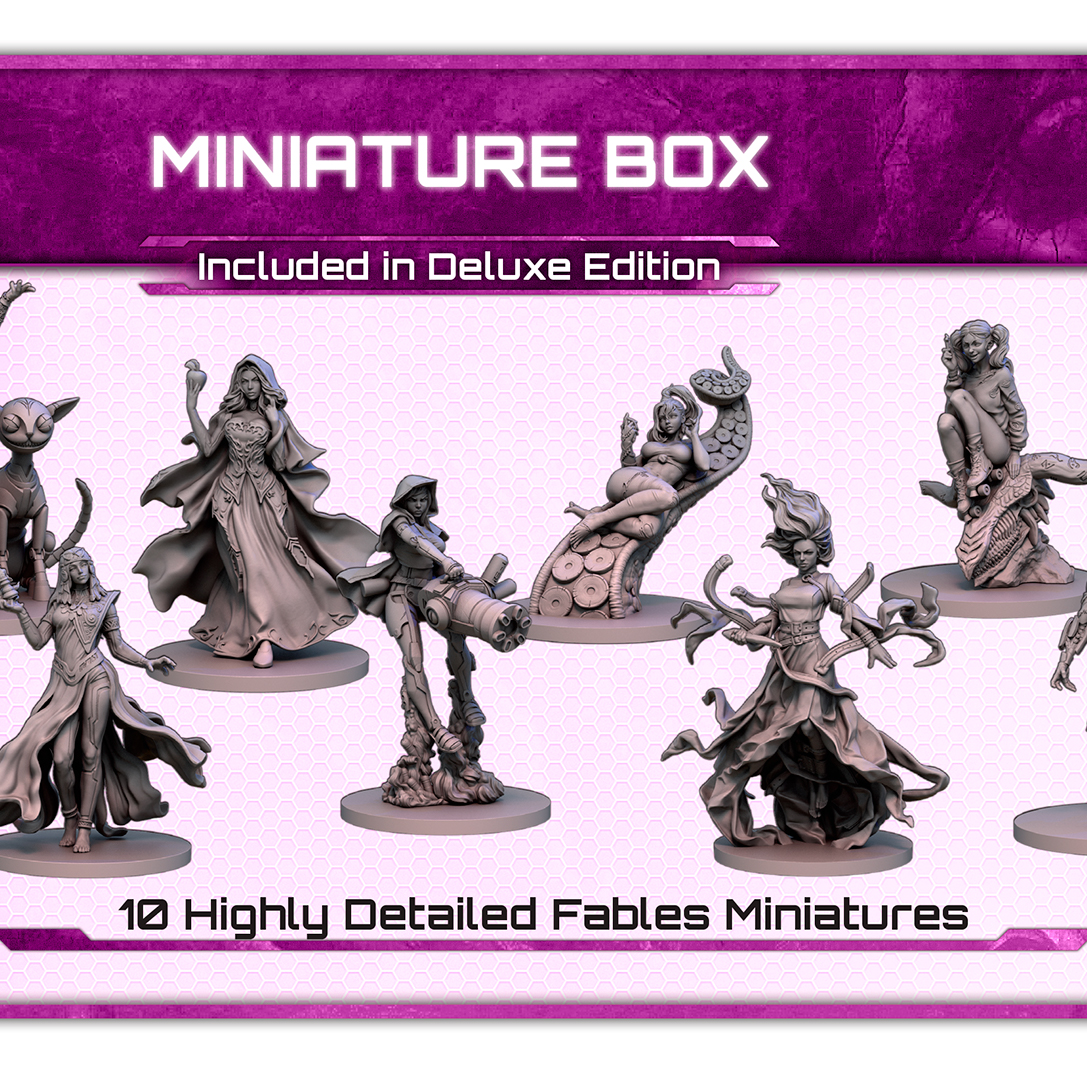 Twisted Fables by Diemension Games - Fable Miniature Box - Gamefound