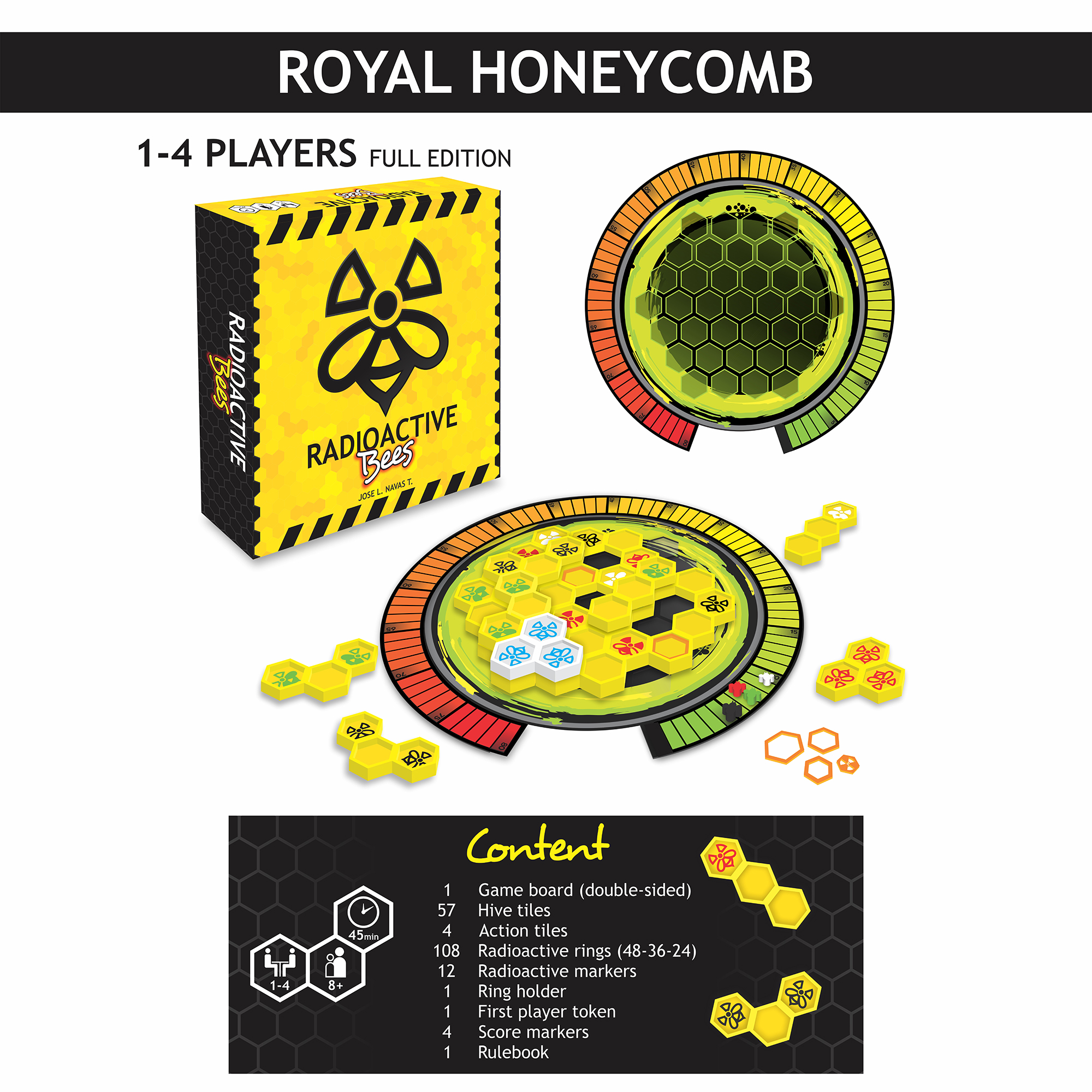 Radioactive Bees boardgame by INEVITABLE IDEAS - ROYAL HONEYCOMB ...