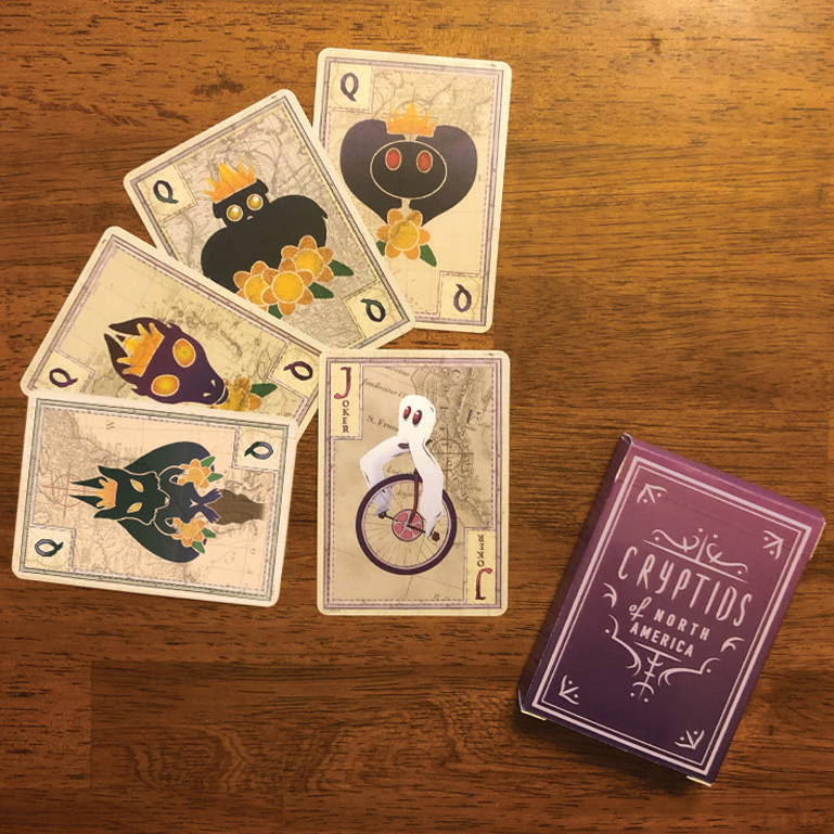 Mothman & other Cryptids of North America Playing Cards by ShawnWeg ...