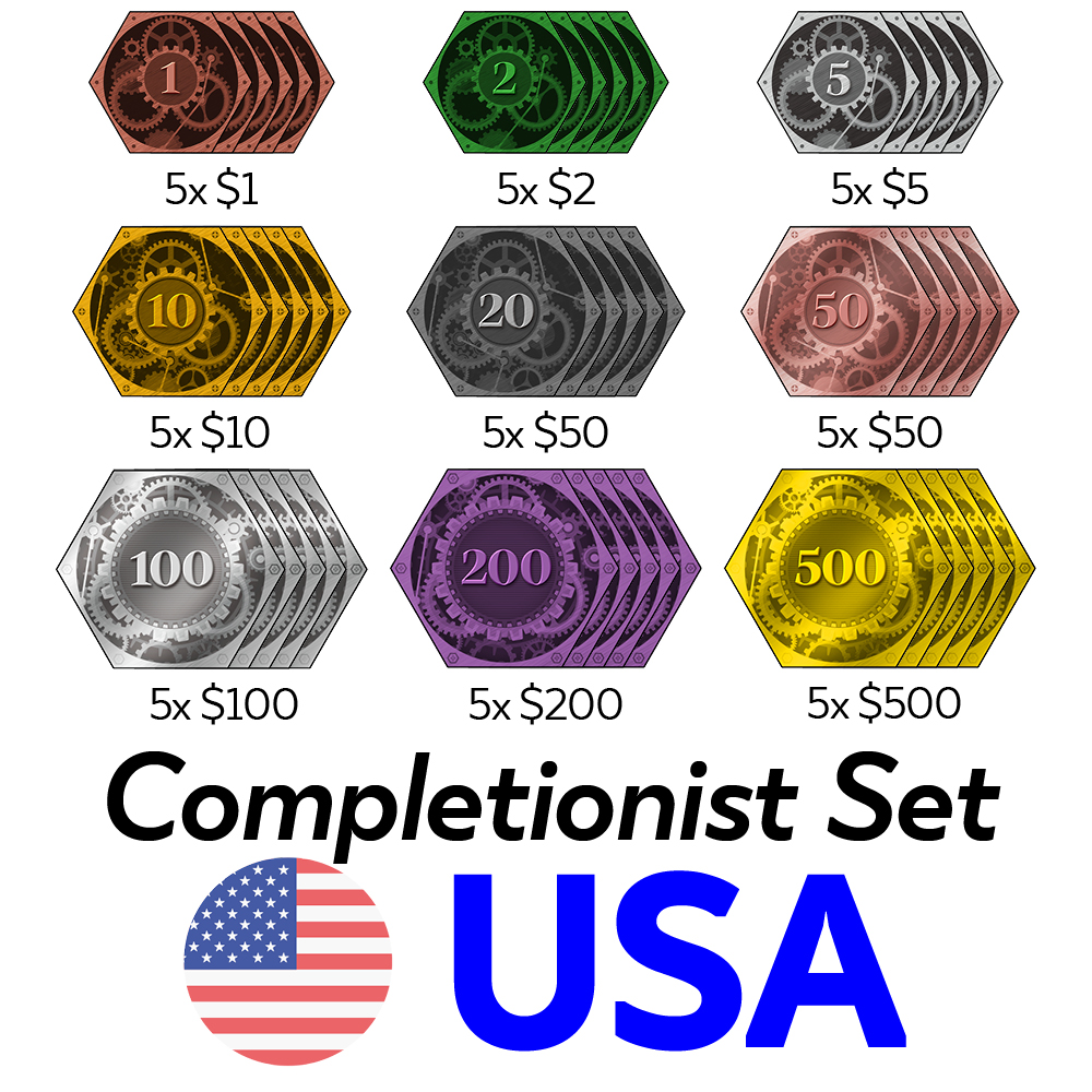 Rail Coins: Hexagonal Metal Coins for Train Games by Moaideas Game ...