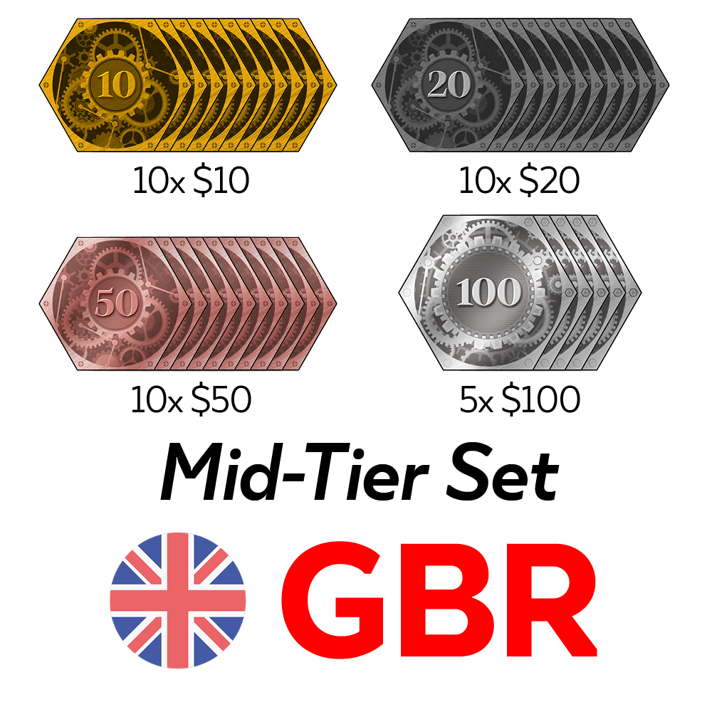 Rail Coins: Hexagonal Metal Coins for Train Games by Moaideas Game ...