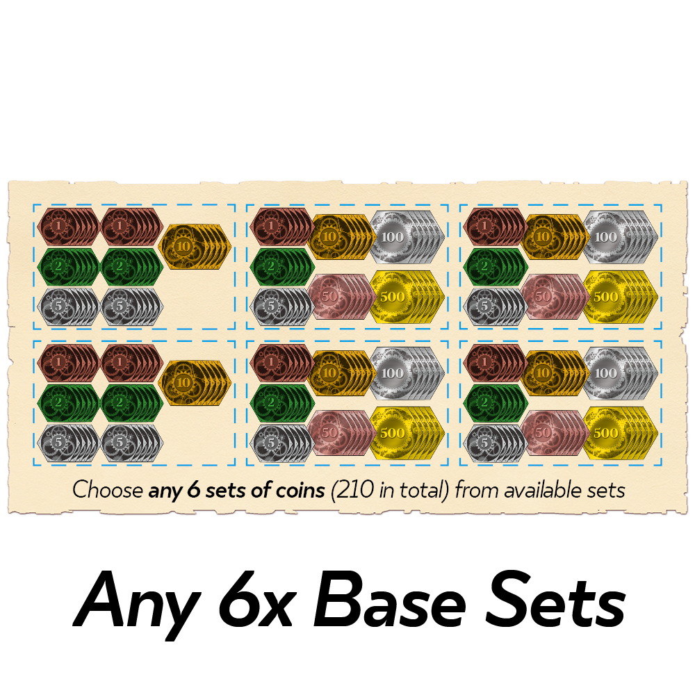 Rail Coins: Hexagonal Metal Coins for Train Games by Moaideas Game ...