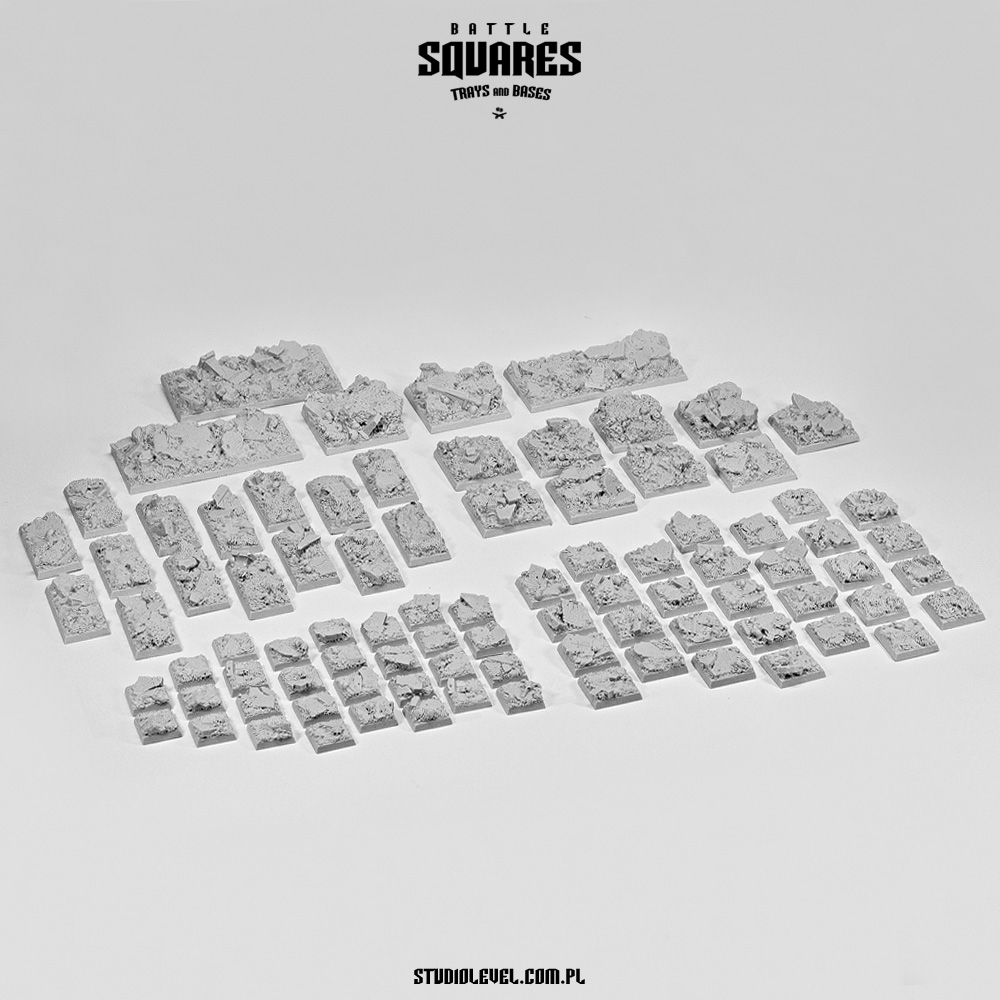 BATTLE SQUARES: Trays and Bases by StudioLevel - Bases 3 - Gamefound