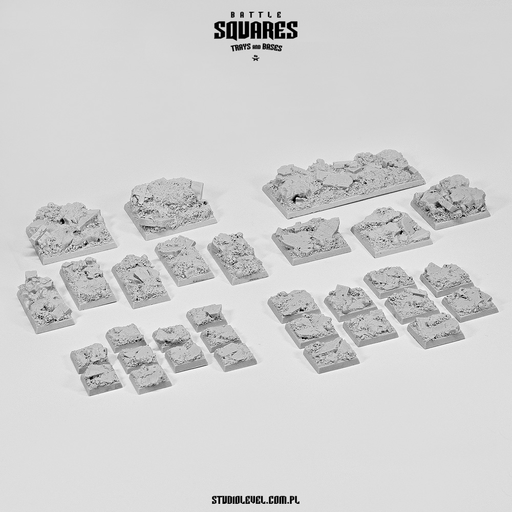 BATTLE SQUARES: Trays and Bases by StudioLevel - Bases 1 - Gamefound
