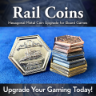 Rail Coins: Hexagonal Metal Coins for Train Games by Moaideas Game ...