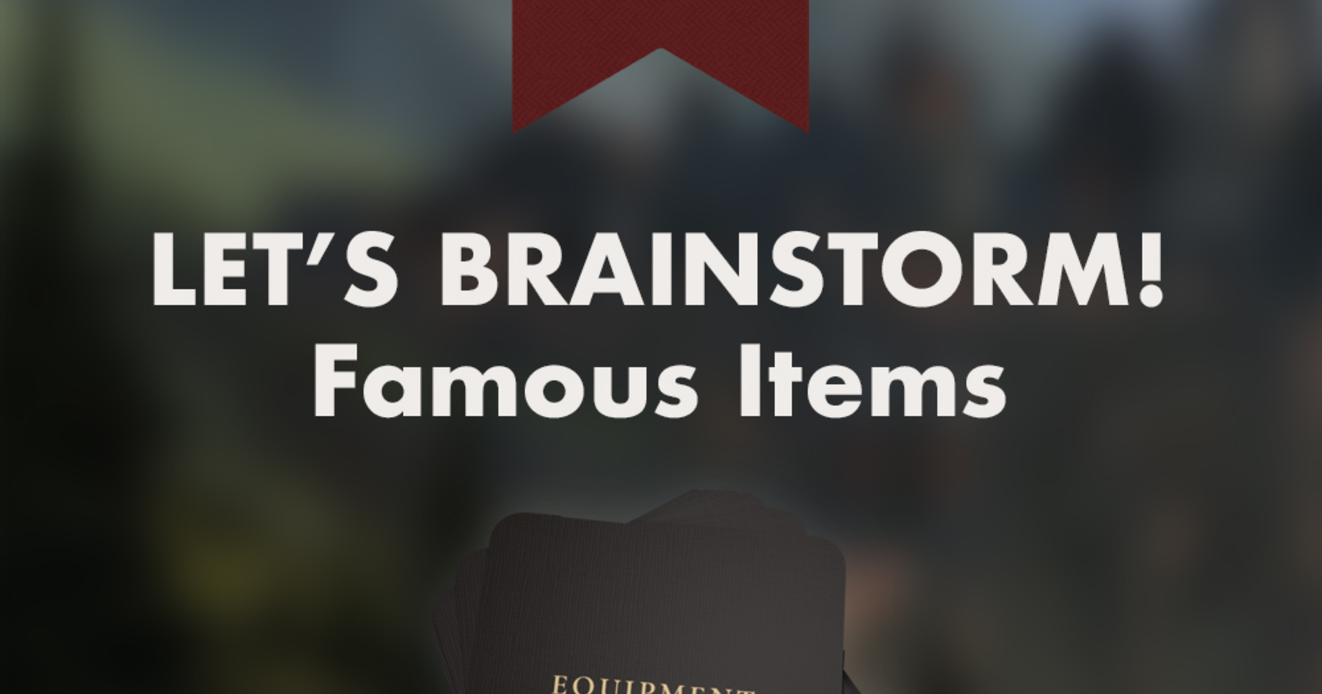 Legend Academy by El Dorado Games - Let's Brainstorm Famous Items ...