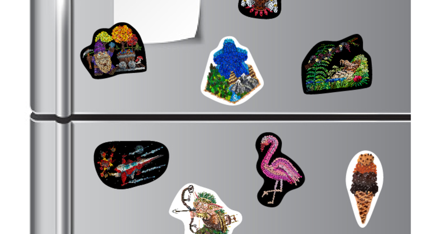 2022 Board Game Mosaic Calendar By Board Game Art Creations Magnets