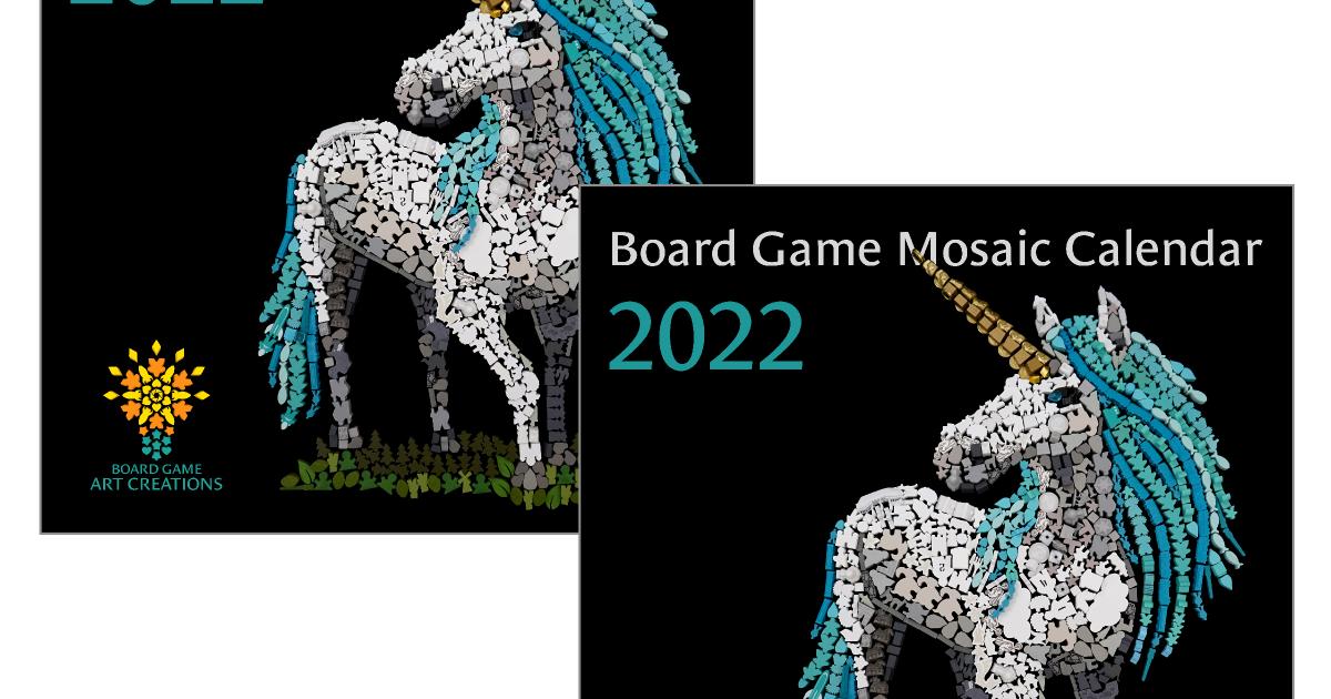 2022 Board Game Mosaic Calendar by Board Game Art Creations - Calendar ...
