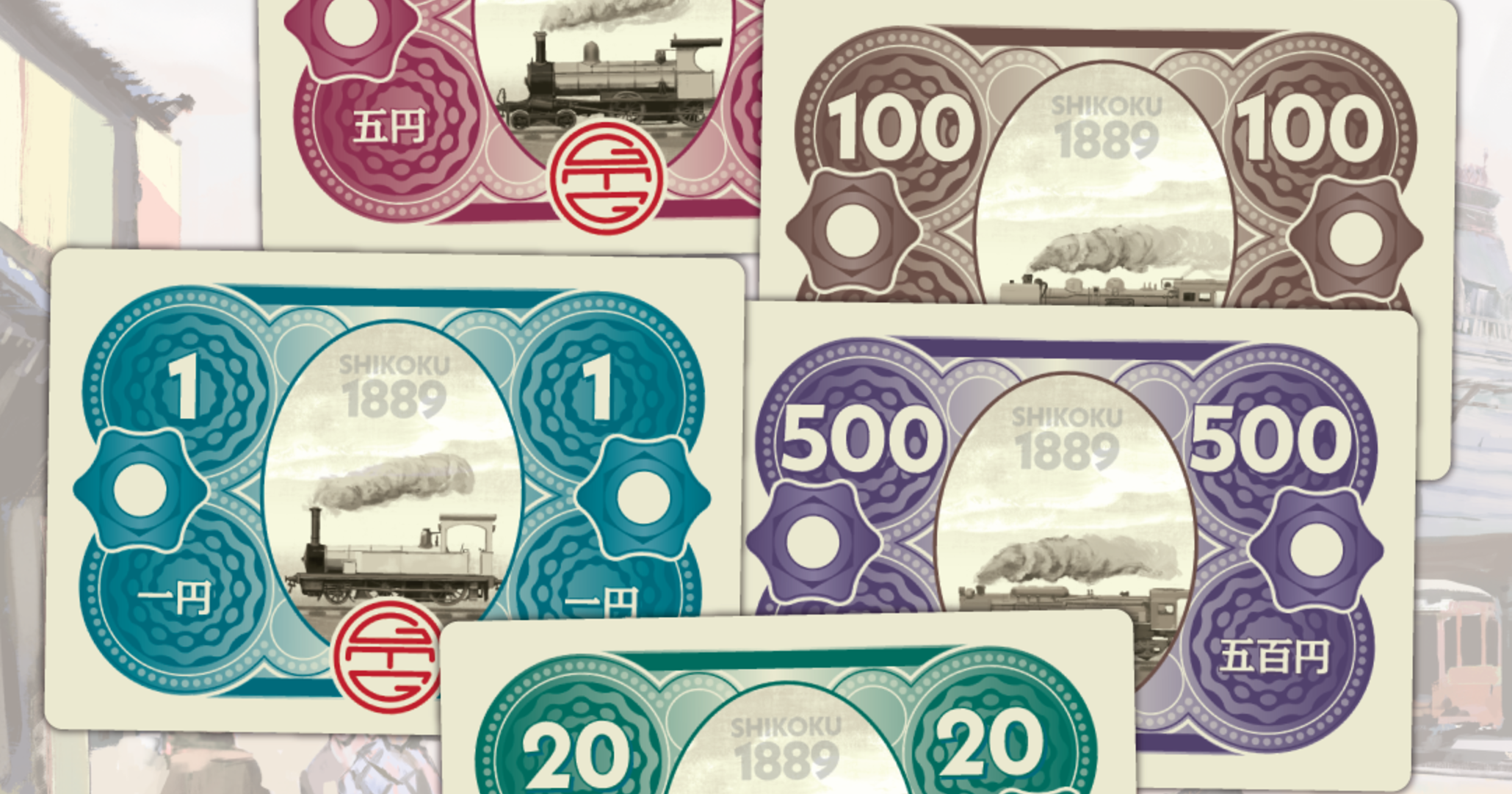 Shikoku 1889 by joshuastarr - 276 double-sided money cards - Gamefound