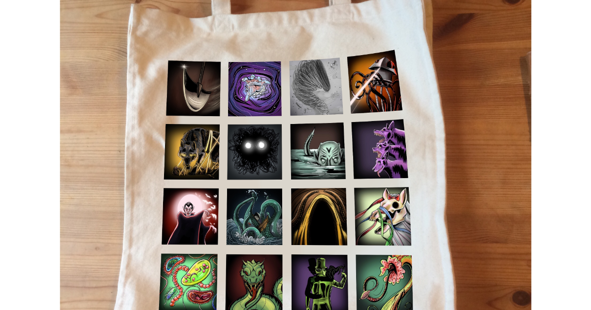 Library Labyrinth by Dissent Games - Tote bag of literary terrors ...