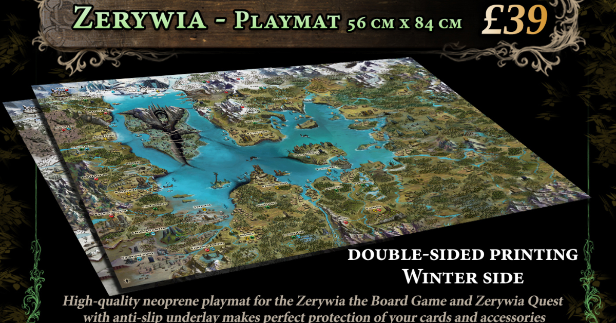 Zerywia The Board Game Reprint by Koliba Games - Zerywia - Playmat 56 ...